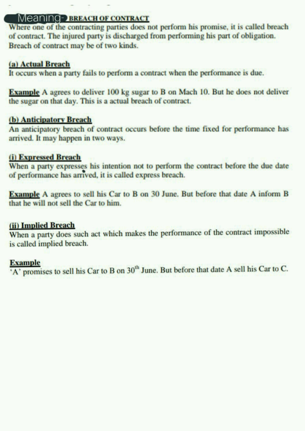 Ch-10 Remedies for breach of contract - MBA, Human Resource - Studocu