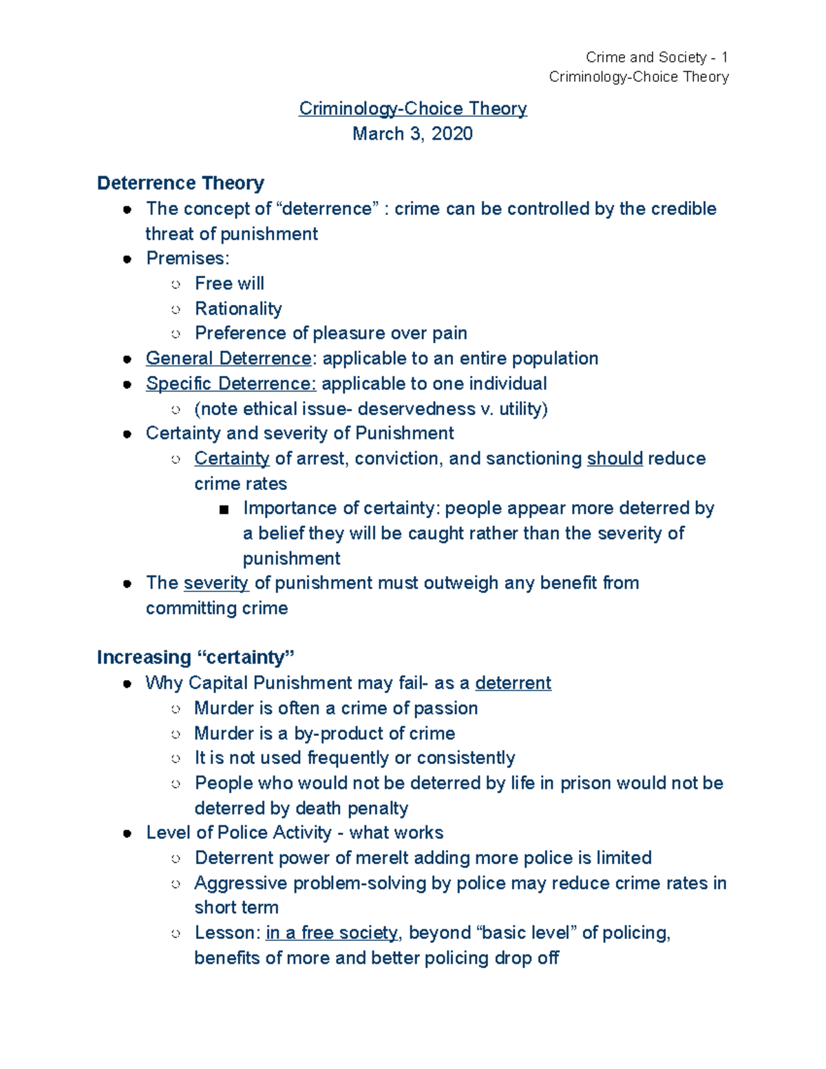 Criminology-Choice Theory - Criminology-Choice Theory Criminology ...