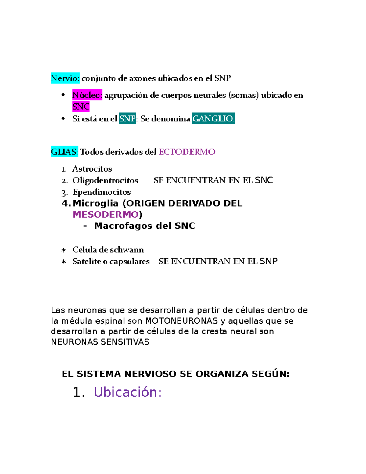 Nervio - Warning: TT: more functions defined than expected Nervio: conjunto de axones ubicados ...