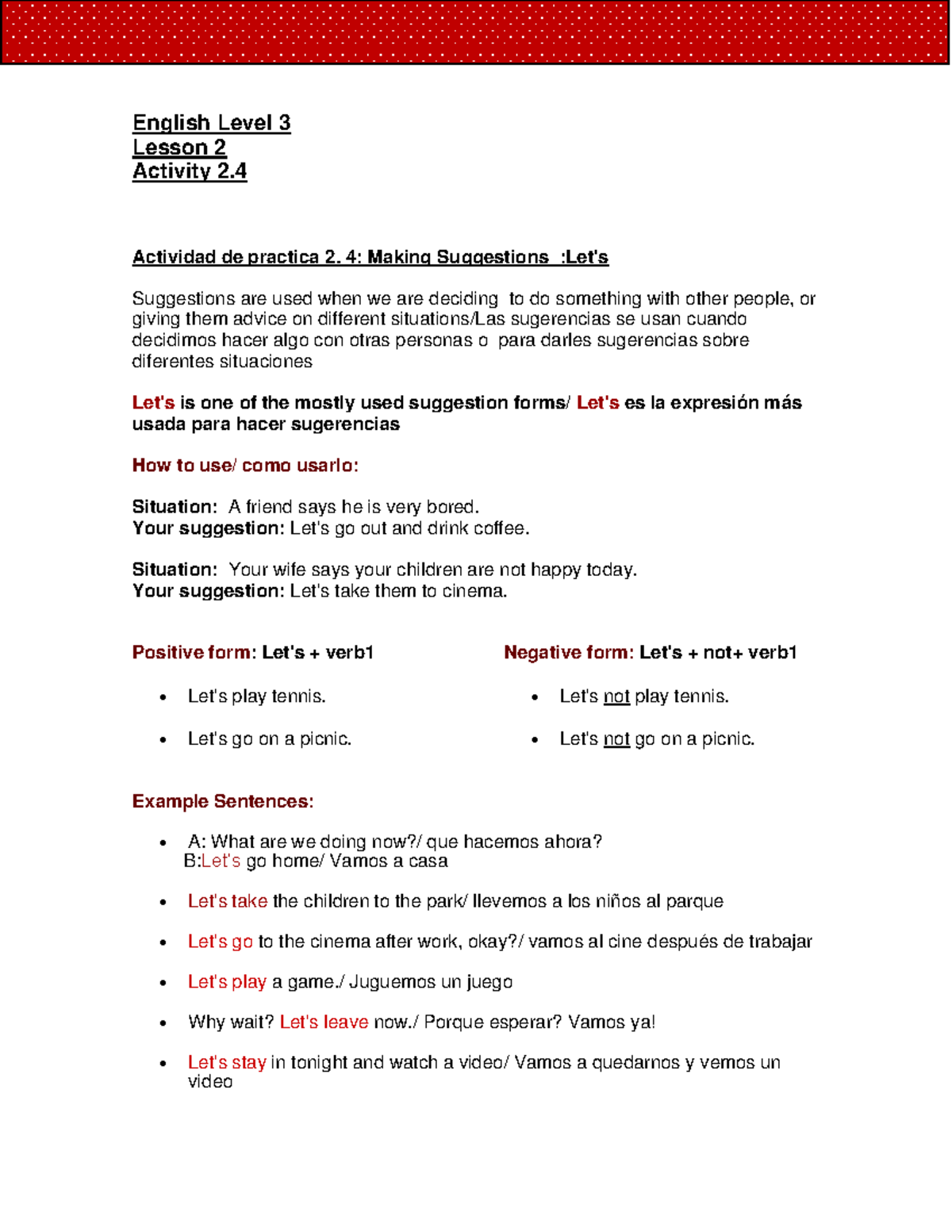 1705839922 - apuntes de ingles - English Level 3 Lesson 2 Activity 2 ...