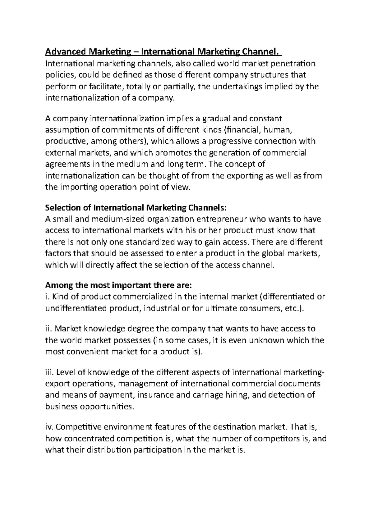 L13 International Marketing Channel - International marketing channels ...