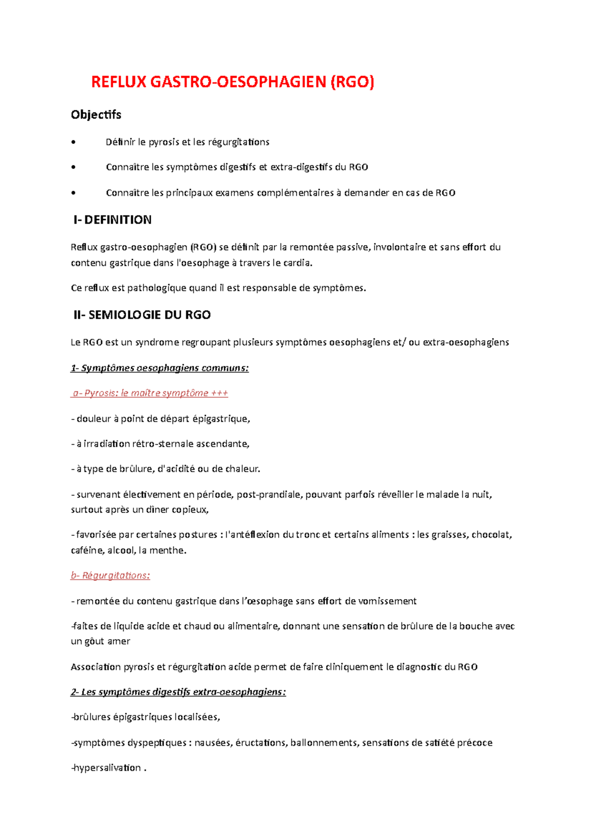 Reflux Gastro - Médecin Généraliste - REFLUX GASTRO-OESOPHAGIEN (RGO ...