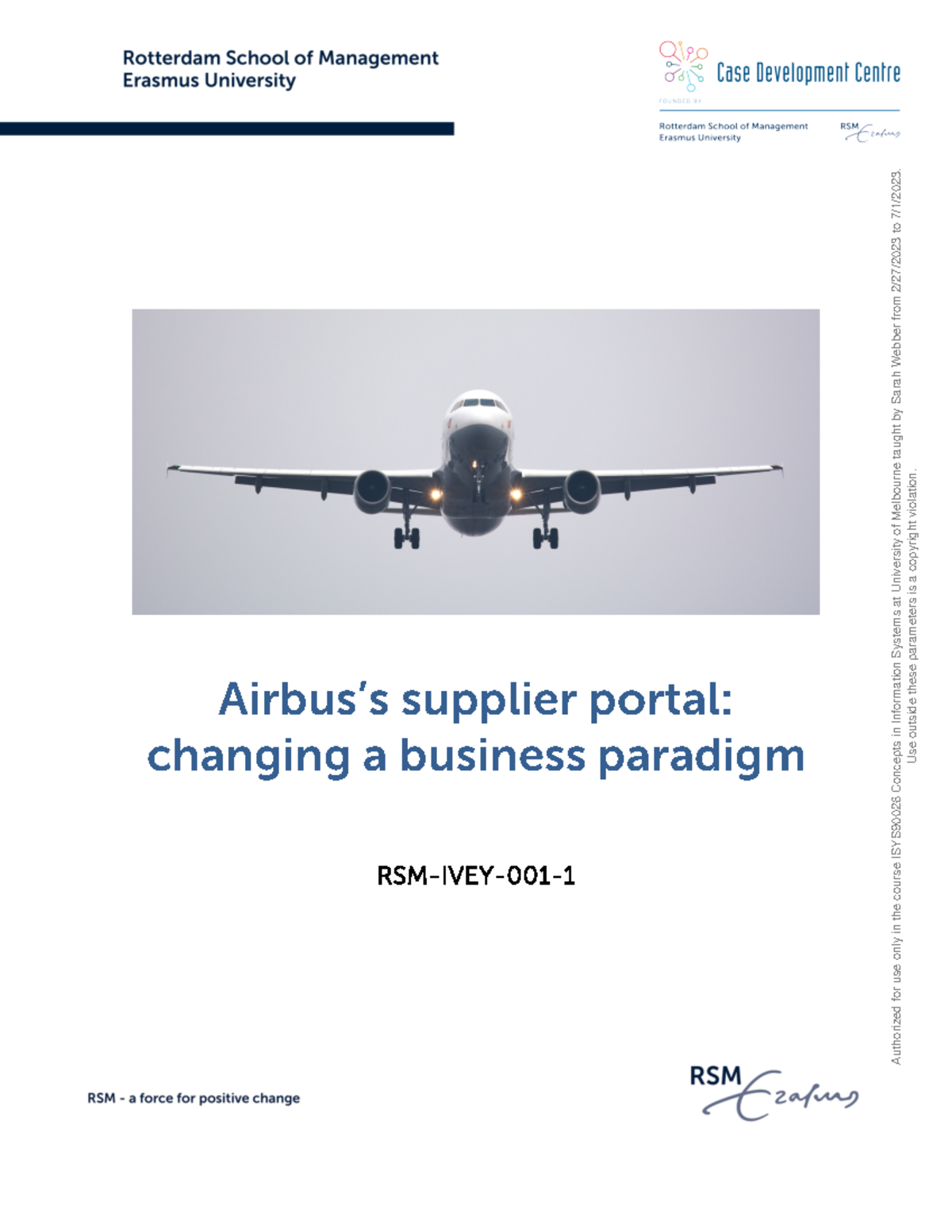 Airbus - Airbus’s supplier portal: changing a business paradigm RSM ...