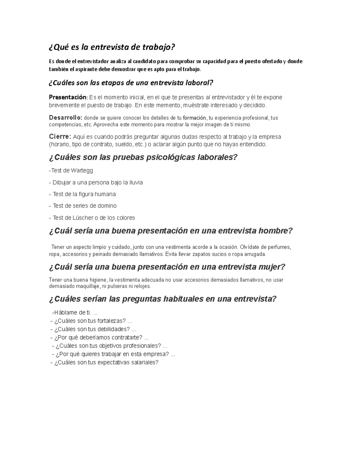 Qué es la entrevista de trabajo - ¿Cuáles son las etapas de una ...