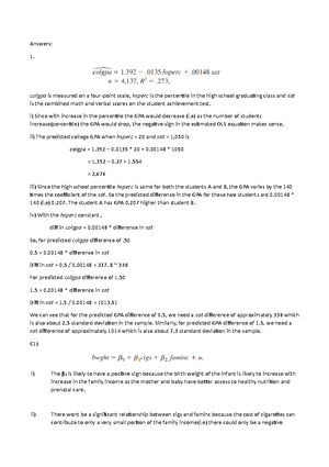 ASU Midterm 1 Sol - CSE 575: Statistical Machine Learning: Mid-Term 1 Instructor: Prof. Hanghang ...