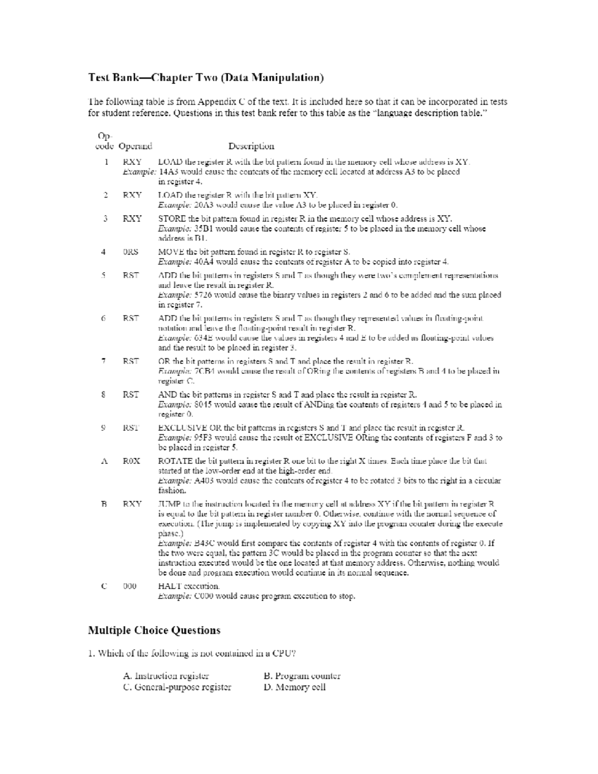 Test Bank Chap. 2 (9th ed - Introduction to Information Technology ...