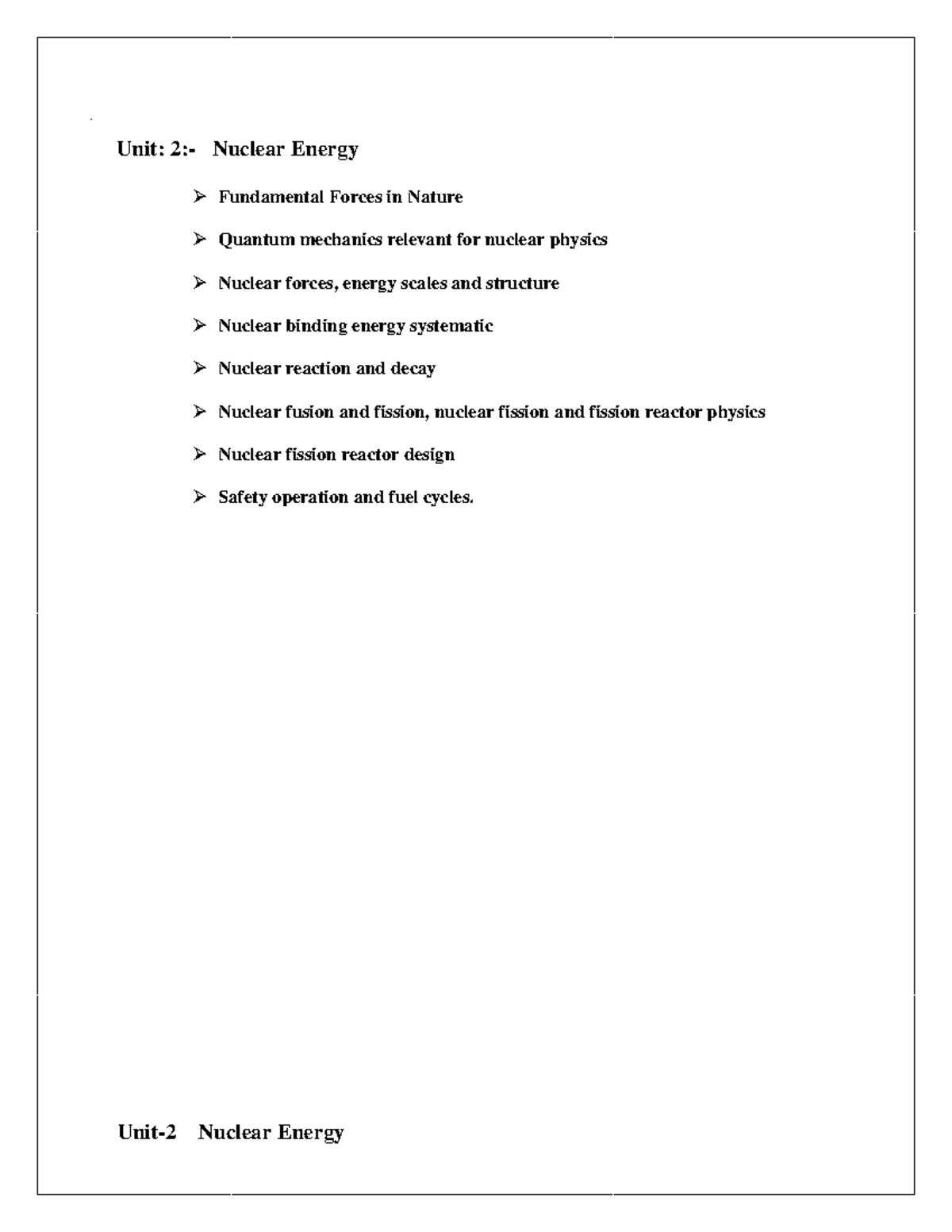 Unit-2 Nuclear energy notes - Unit: 2:- Nuclear Energy Fundamental ...