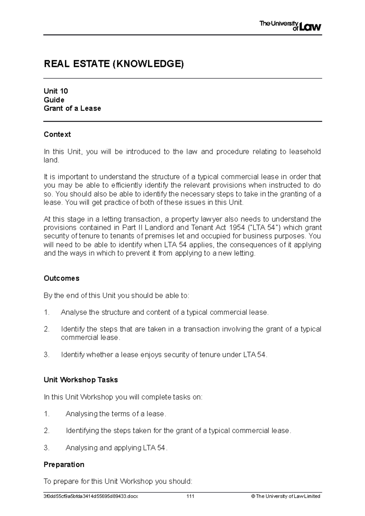 2122 re ws10 ce01 guide - REAL ESTATE (KNOWLEDGE) Unit 10 Guide Grant ...