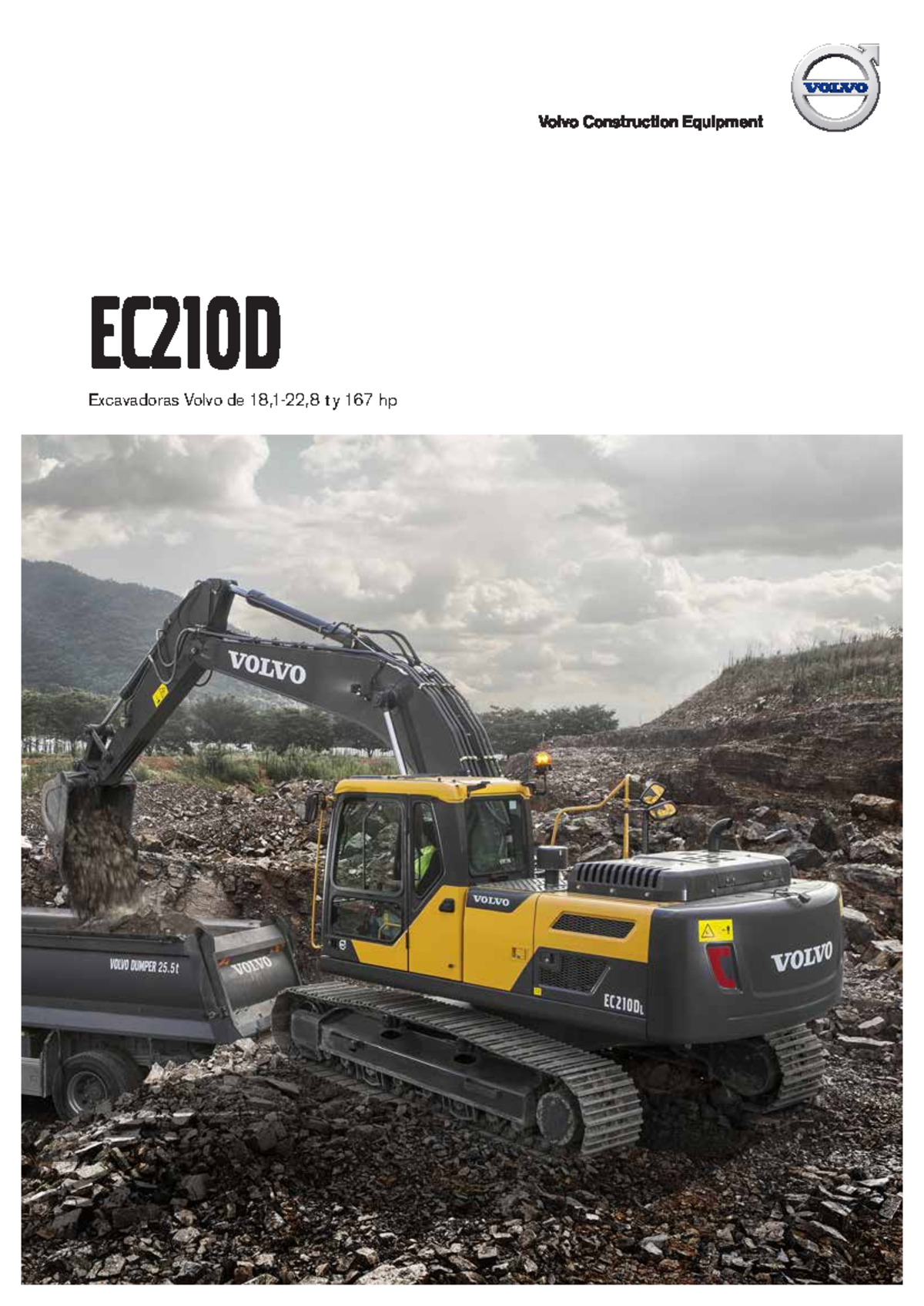 Ficha Técnica Excavadora Volvo EC210DL - EC210D Excavadoras Volvo de 18 ...