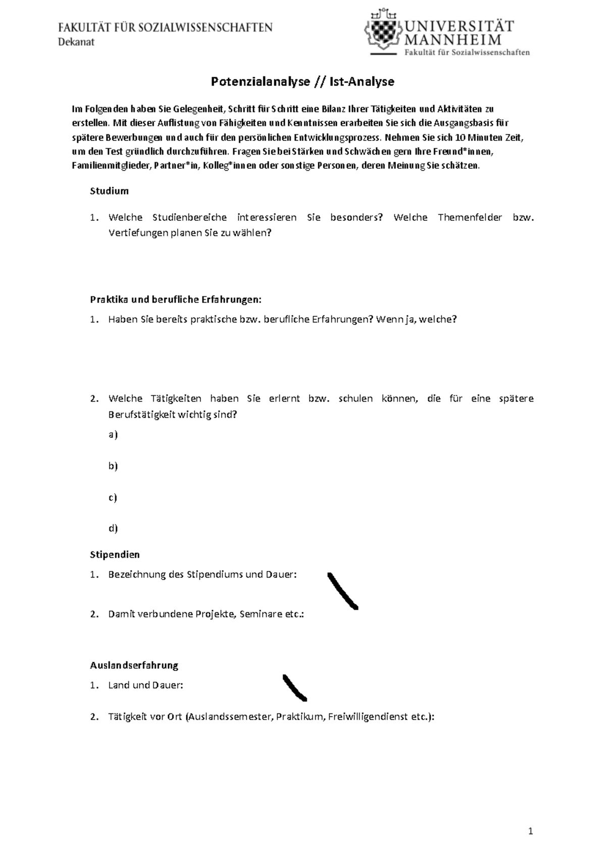 Ist-Analyse-Su PI - Potenzialanalyse // Ist-Analyse Im Folgenden haben ...