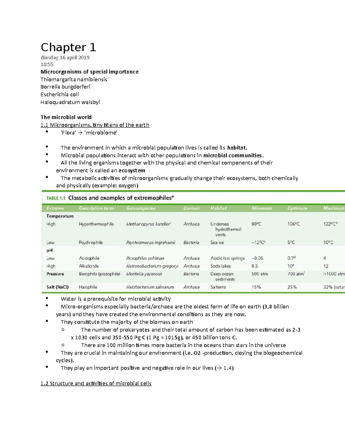 MIB Chapter 1 - Lecture notes - Chapter 1 dinsdag 16 april 2019 18 ...