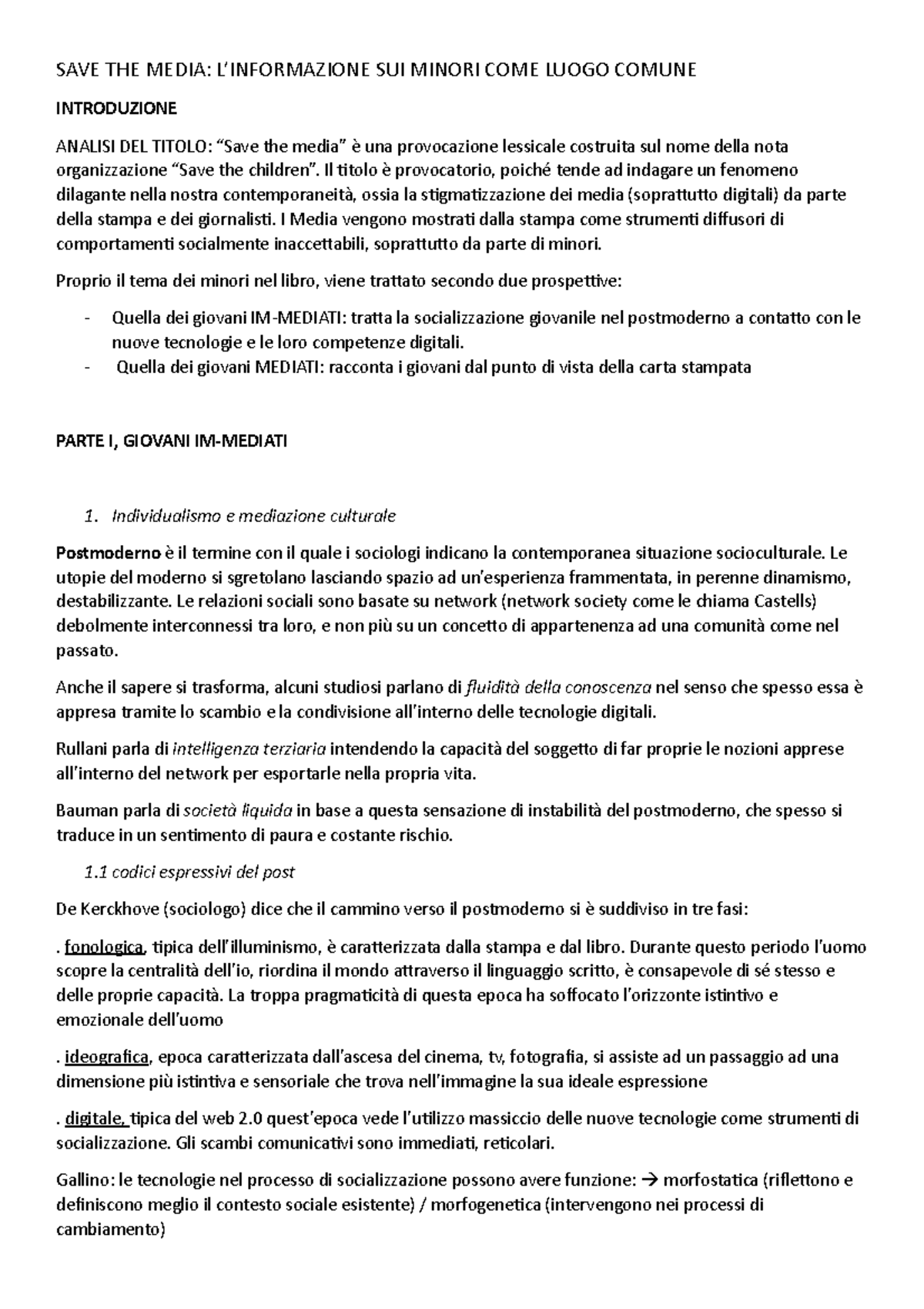 Save the Media - Riassunto schematico e veloce del libro di Ida Cortoni ...