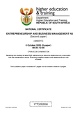 EBM N5 - Entrepreneurship and business management - Studocu