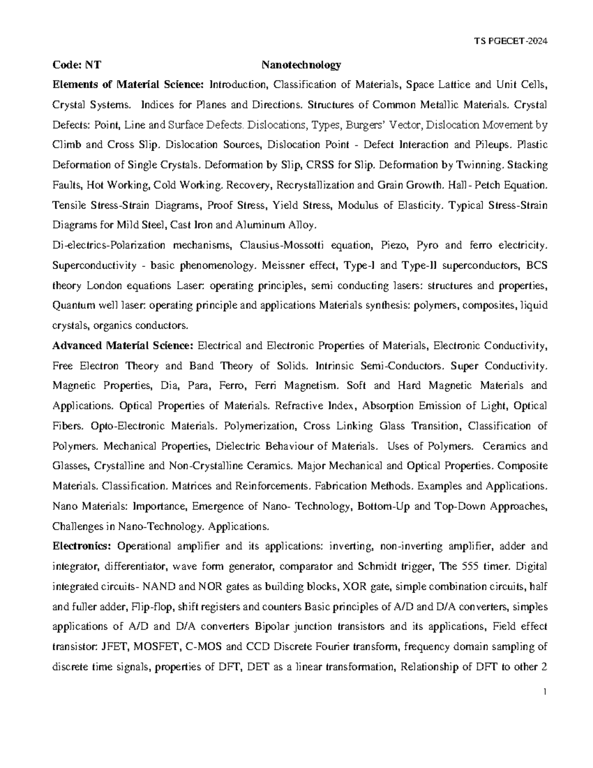 The role of nano technology in drug discovery and regulatory requirements - TS PGECET- 2024 1 ...