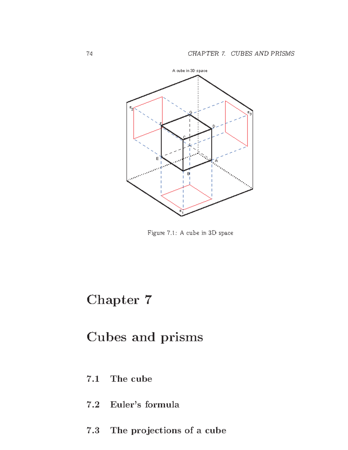 Descriptive notes p8 - 74 CHAPTER 7. CUBES AND PRISMS π 3 A D A cube in ...
