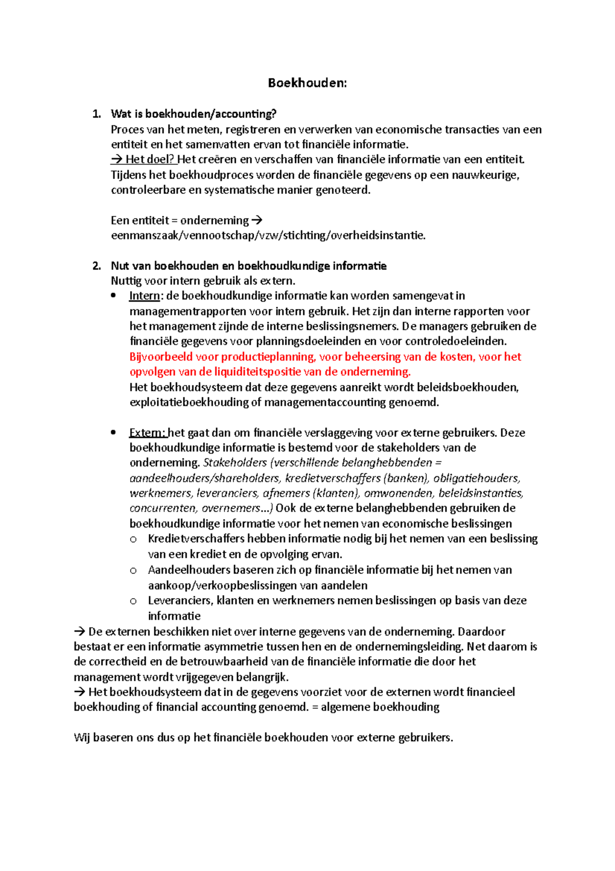 Boekhouden - Boekhouden: Wat is boekhouden/accounting? Proces van het ...