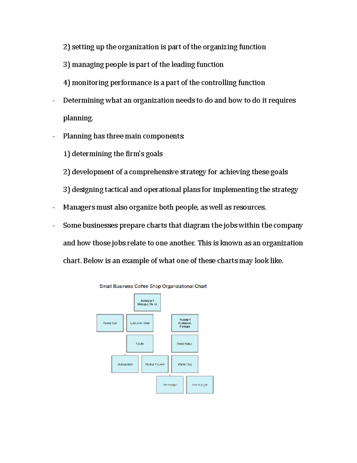 Business Management - setting up the organization is part of the organizing function managing ...