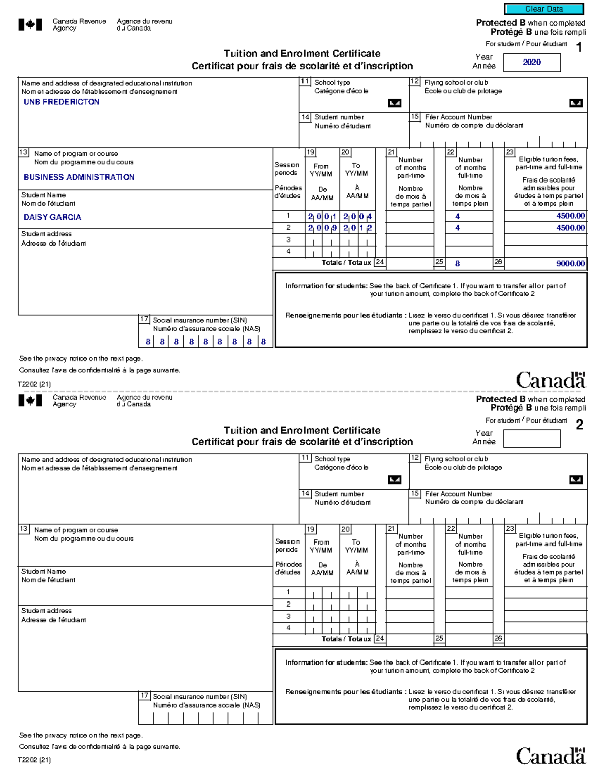 T2202-Daisy Garcia - Protected B when completed Protégé B une fois ...