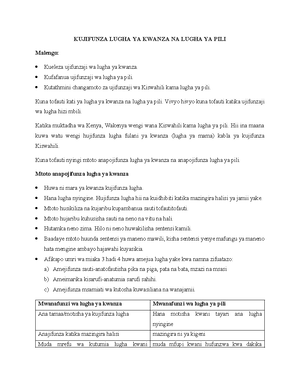 [Solved] jadili kwa mifano tofauti kati ya sifa za lugha sifa bia za lugha - Education (Eng 211 ...