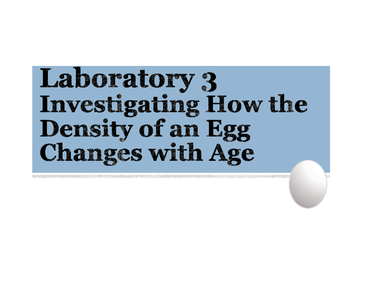 3 Egg Experiment Discussion Slides - § Educational Objectives § Learn ...