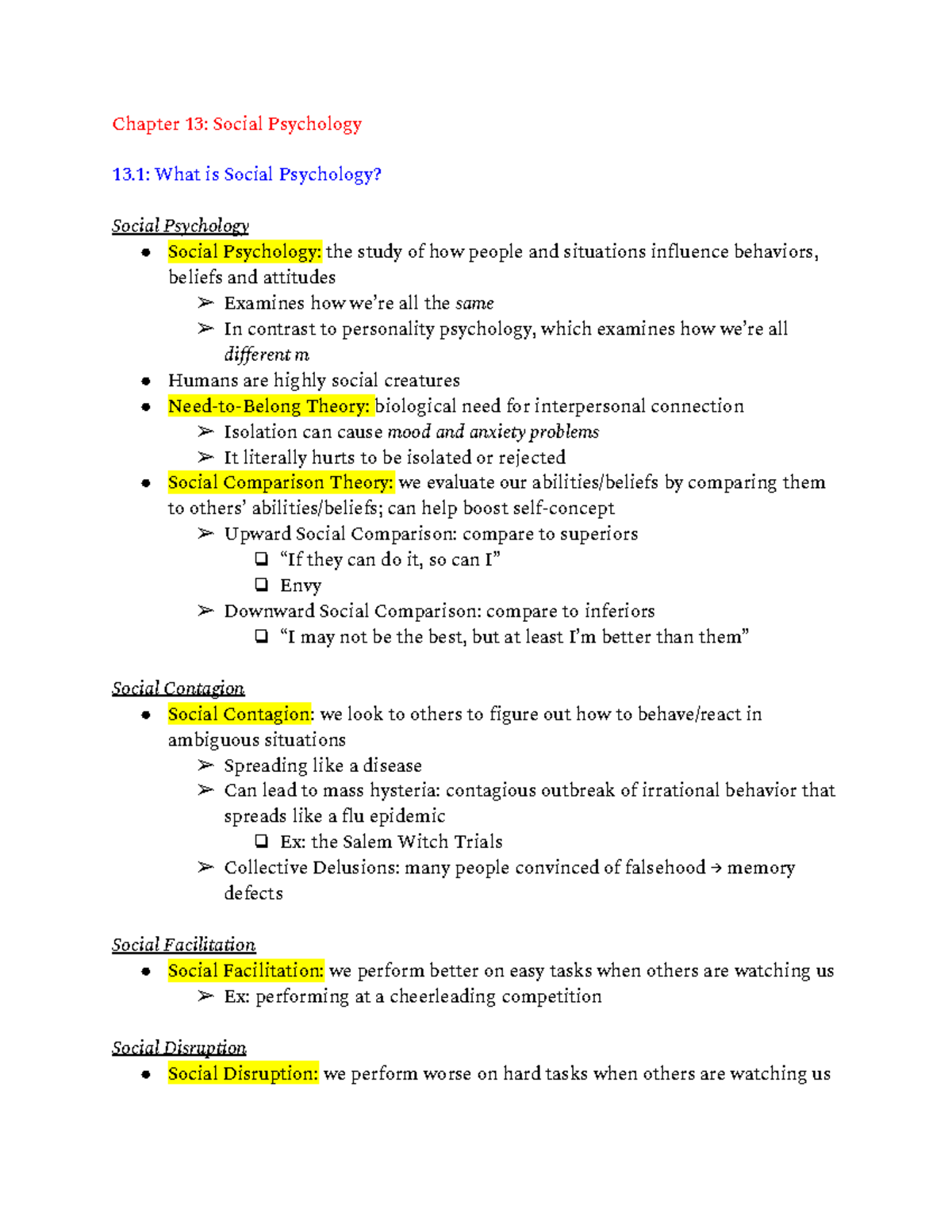 PSYC 100 Chapter 13 Social Psychology - Chapter 13: Social Psychology ...