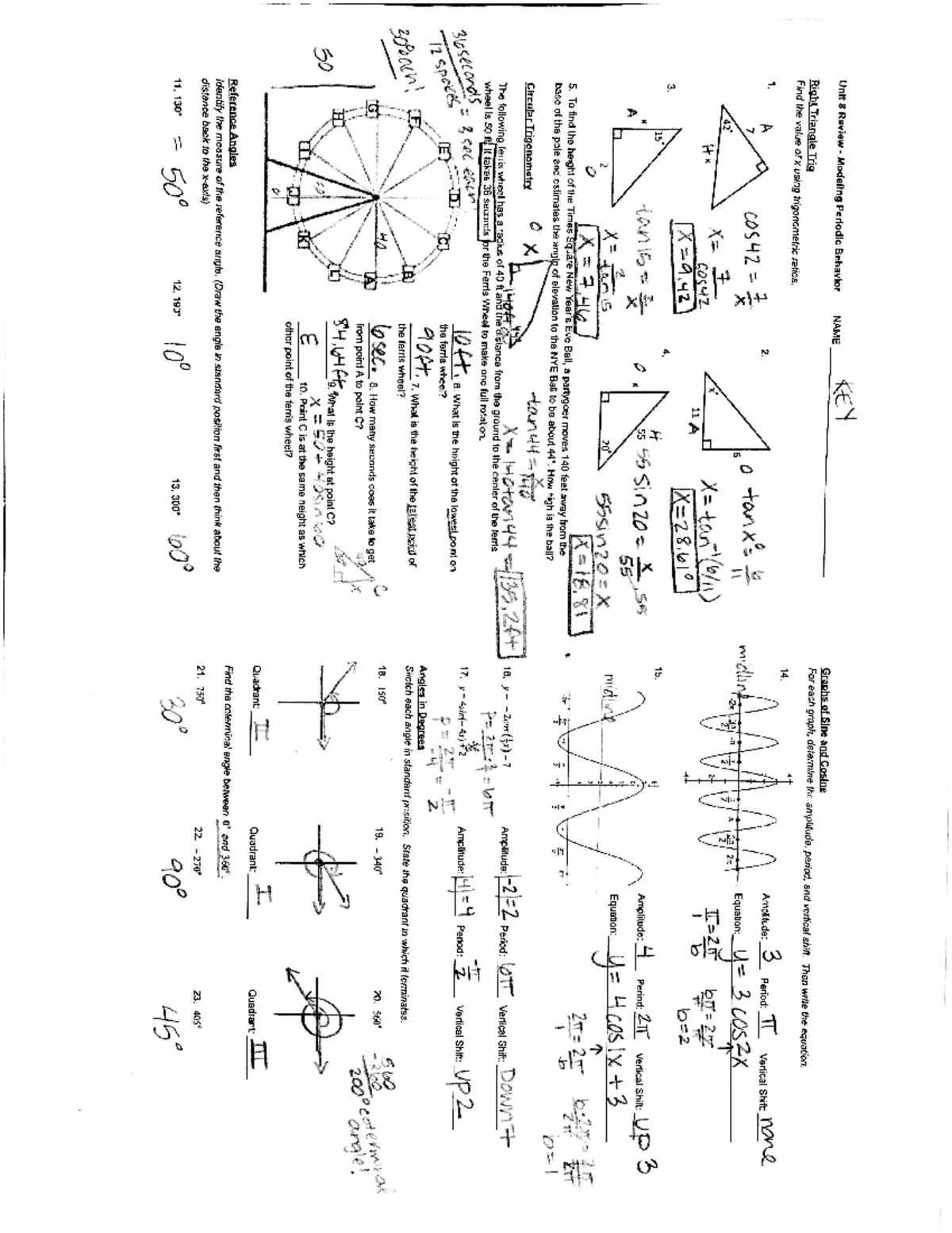 HM3 Unit8 Trig Rev Key - Dec 11 2019 - 6-48 AM - Studocu