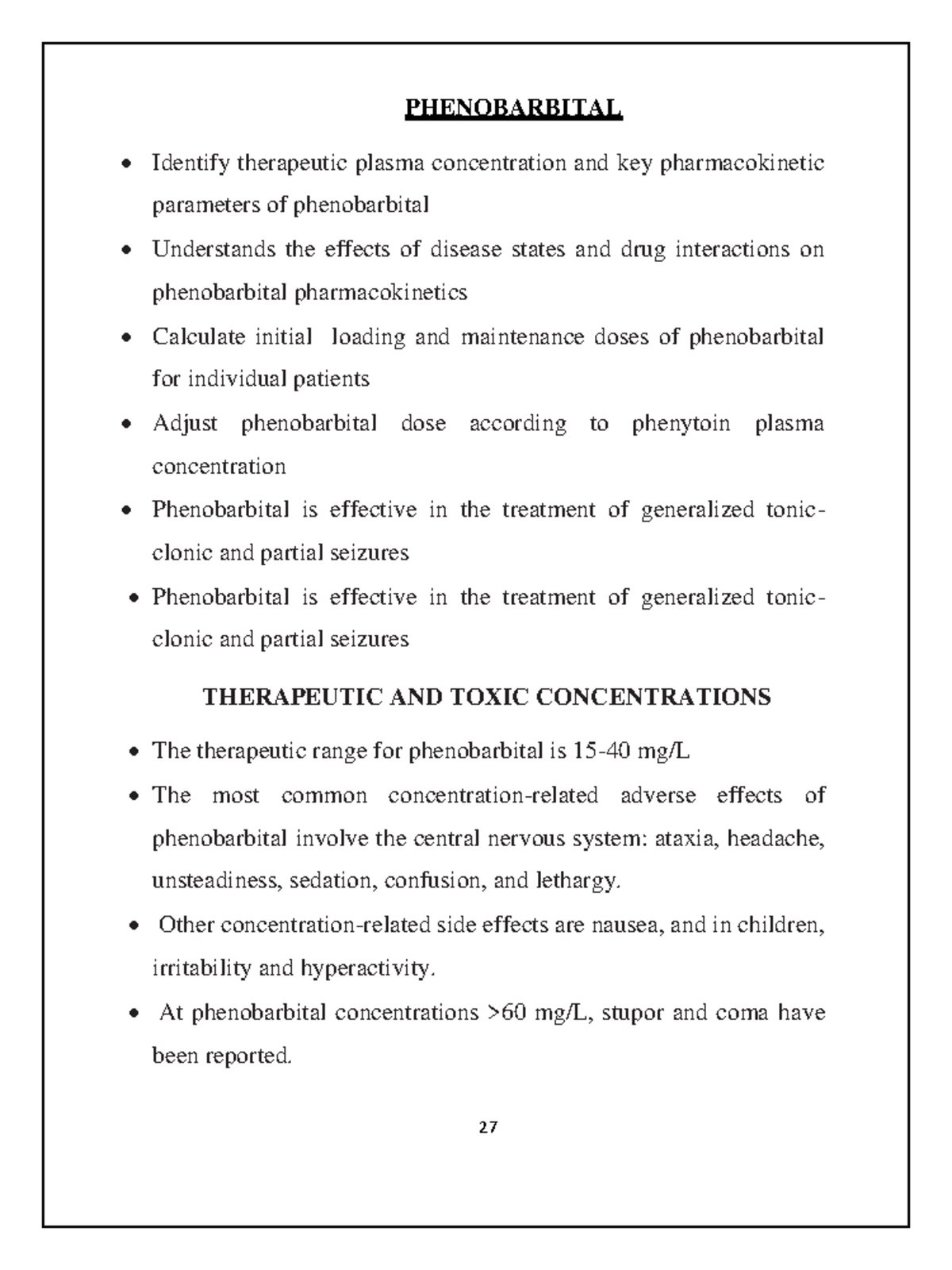 Phenobarbital - Clinical Pharmacokinetics course - PHENOBARBITAL ...