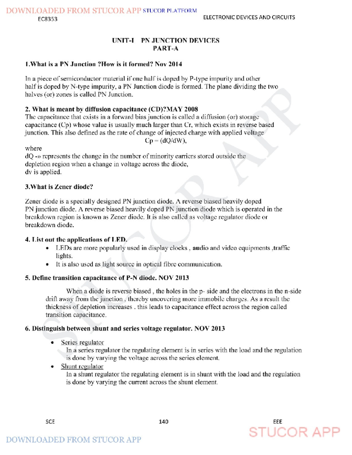 EDC 2 marks - Copy - ii year/iii sem bme - PLATFORM ELECTRONIC DEVICES ...