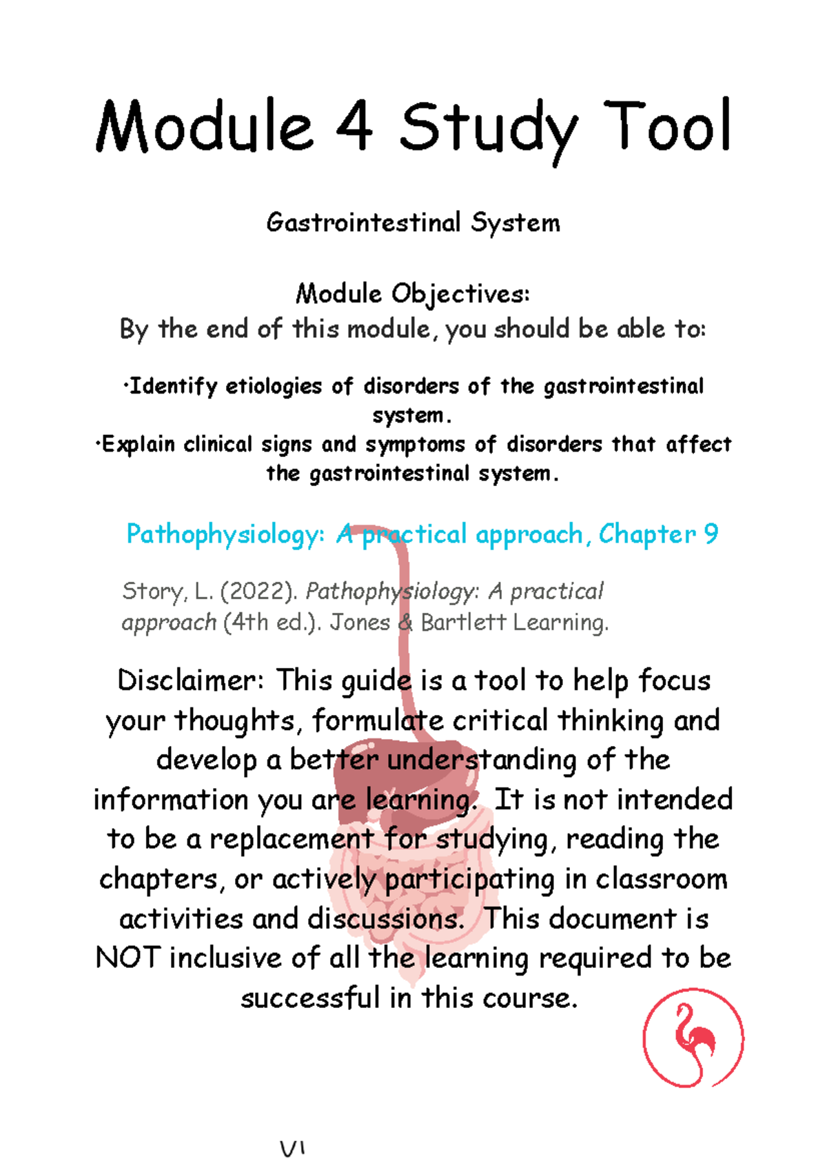Module 4 Study Tool Gastrointestinal Module Objectives By the end of ...