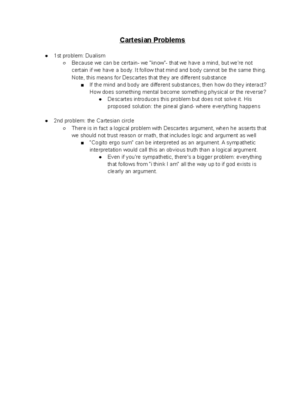 Cartesian Problems Lecture Notes - Cartesian Problems 1st problem ...