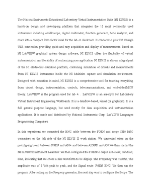 CET 4864 Lab 1 - MATLAB TUTORIAL - NEW YORK CITY COLLEGE OF TECHNOLOGY THE CITY UNIVERSITY OF ...