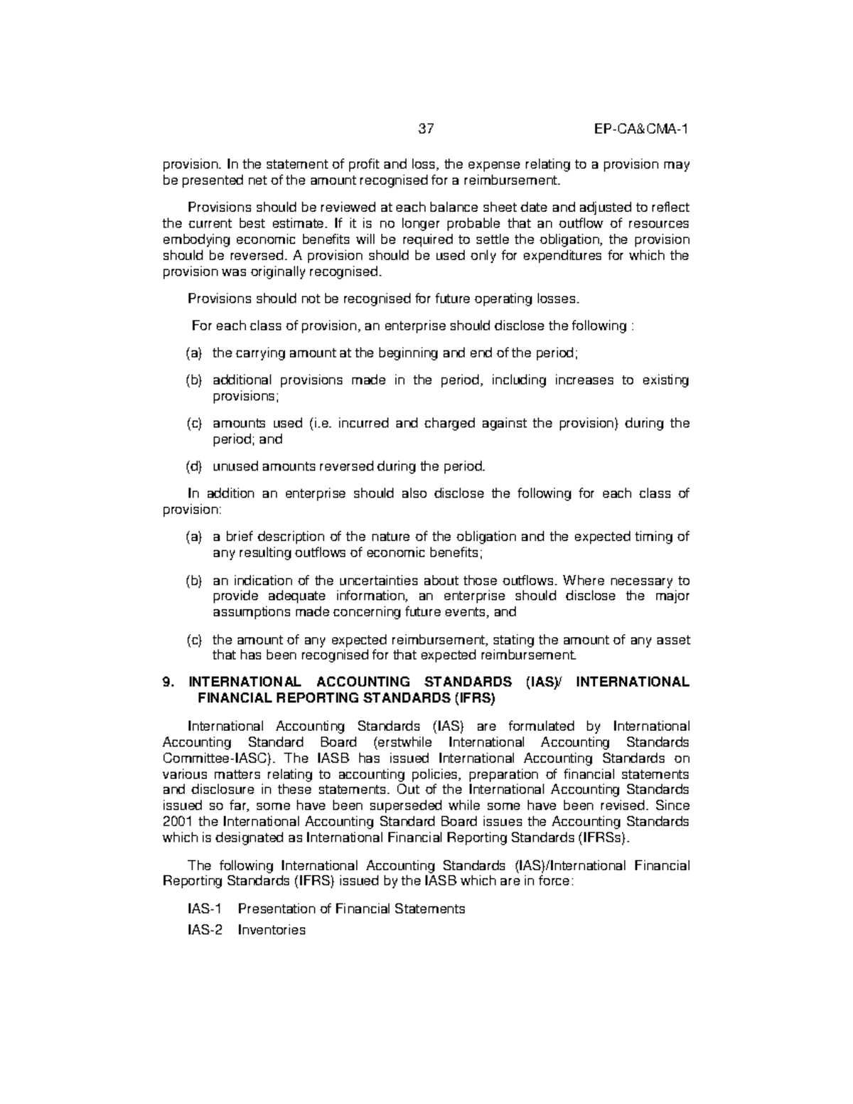 Accounting-20 - N/A - 37 EP-CA&CMA- provision. In the statement of ...