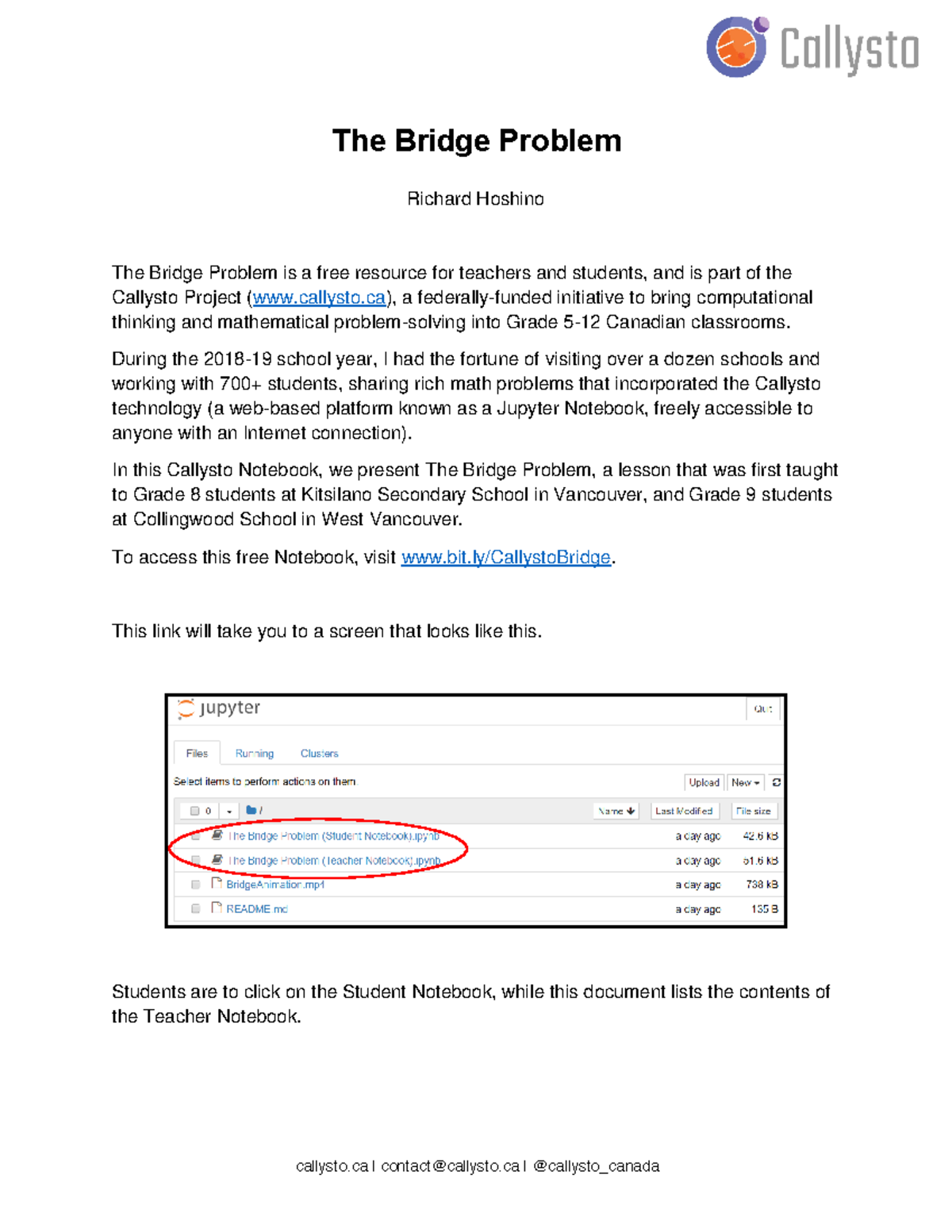 Bridge - Euler problem - The Bridge Problem Richard Hoshino The Bridge ...