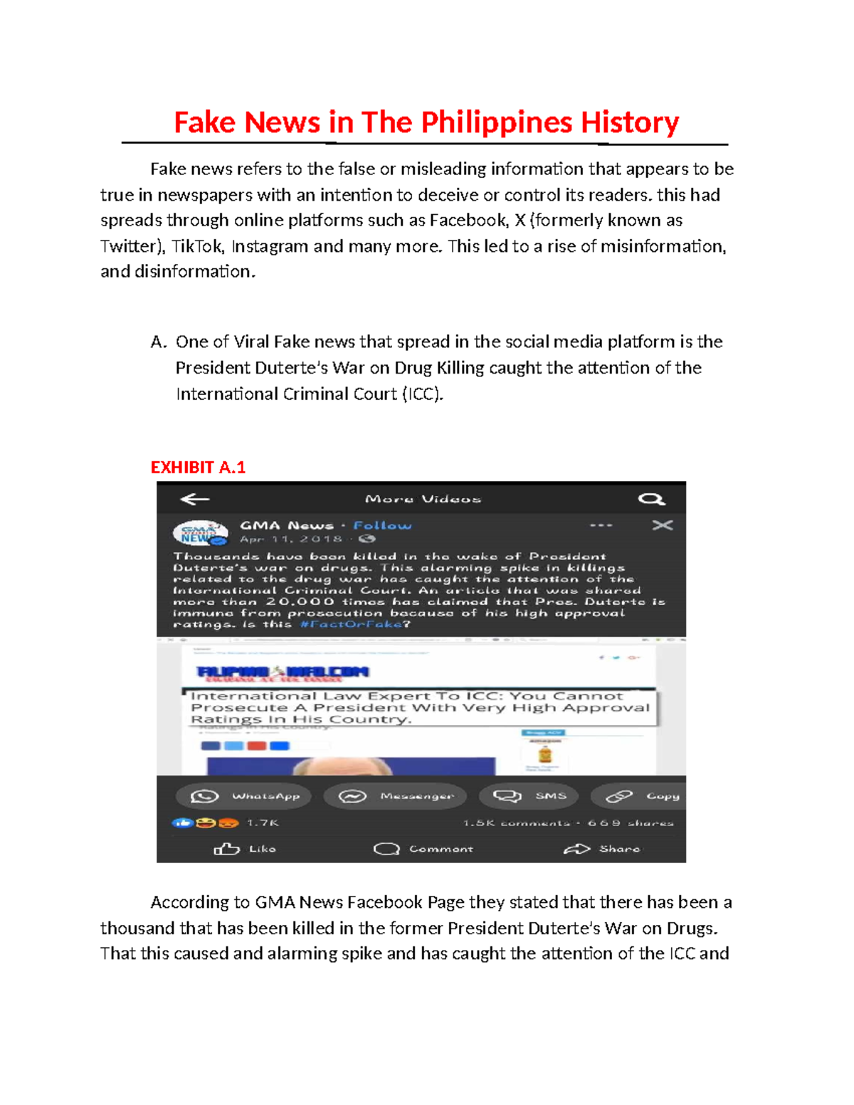 Fake News in The Philippines History - this had spreads through online ...