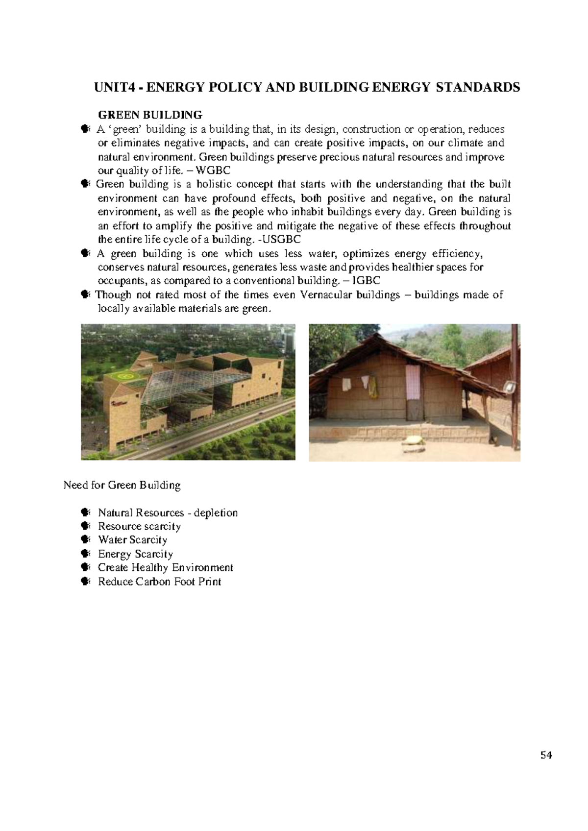 Energy Policy AND Building Energy Standards - UNIT4 - ENERGY POLICY AND ...