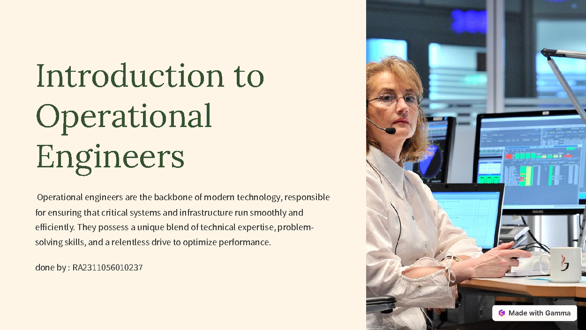 Poe 12 unit-4 assignment no 12 - Introduction to Operational Engineers ...