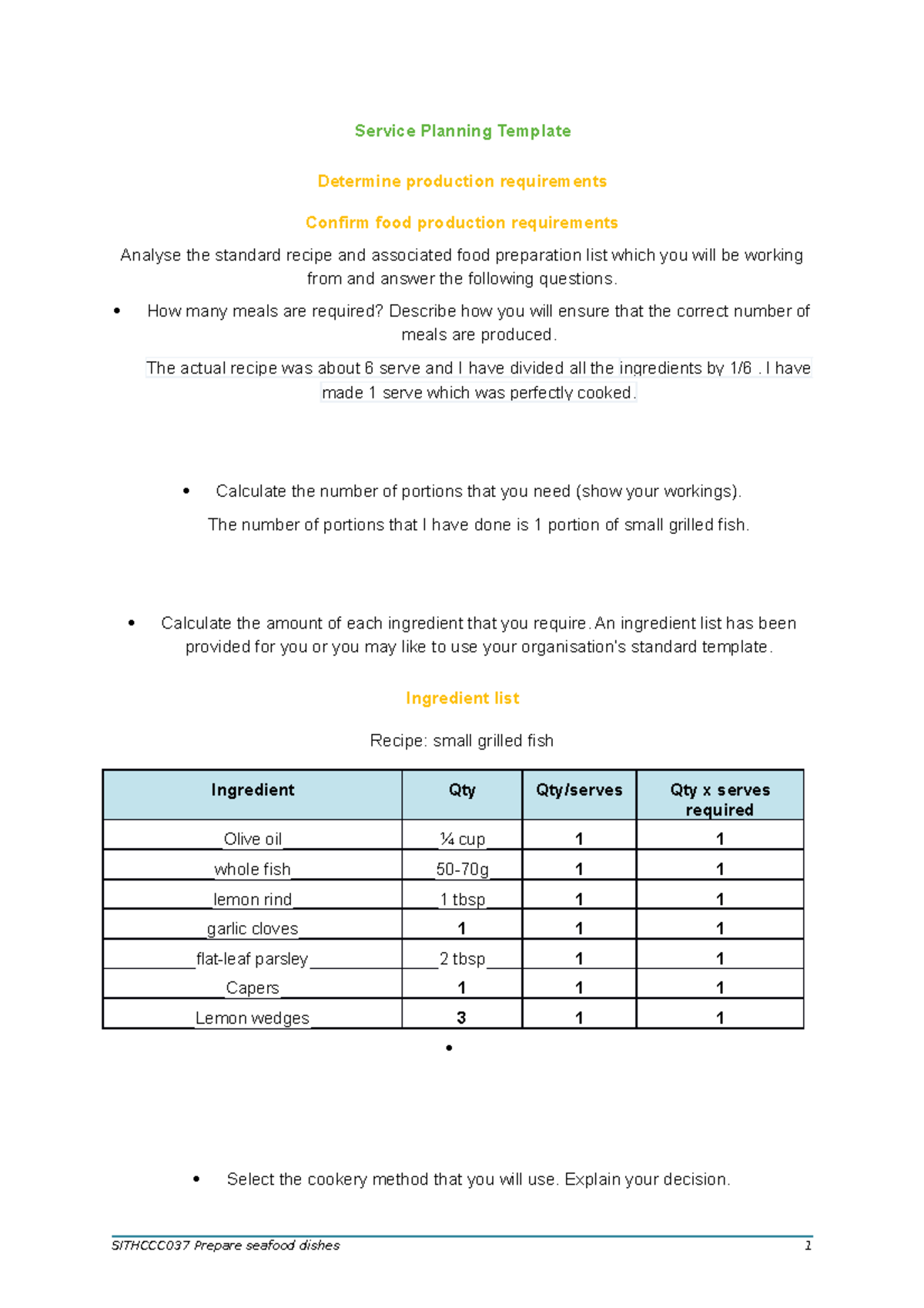 Sithccc 037 Service Planning Template - Service Planning Template ...
