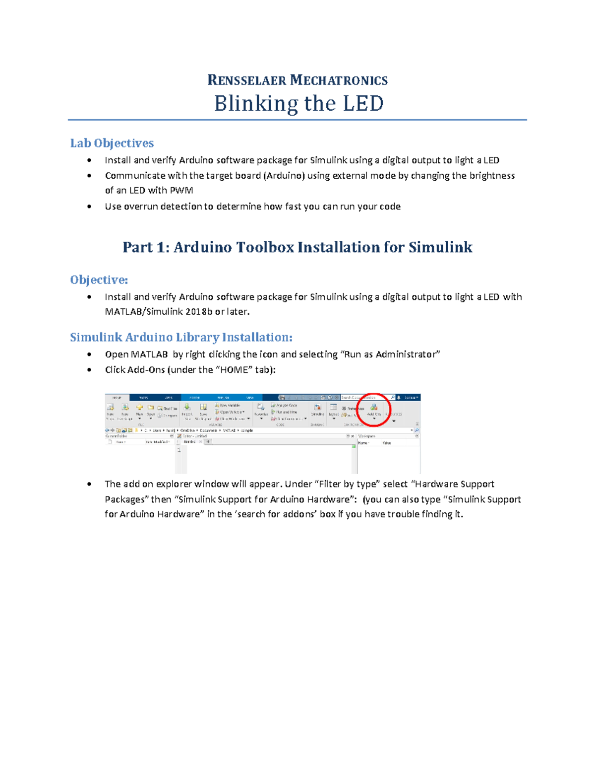 Lab 1 Simulink Arduino Intro Blinking LED R21 2020a - Electrical ... Lab 1 Simulink Arduino Intro Blinking LED R21 2020a - Electrical ...