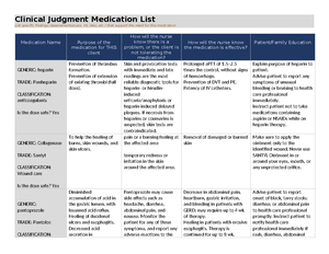Clinical Judgement Plan of Care - CLINICAL JUDGMENT PLAN OF CARE ...