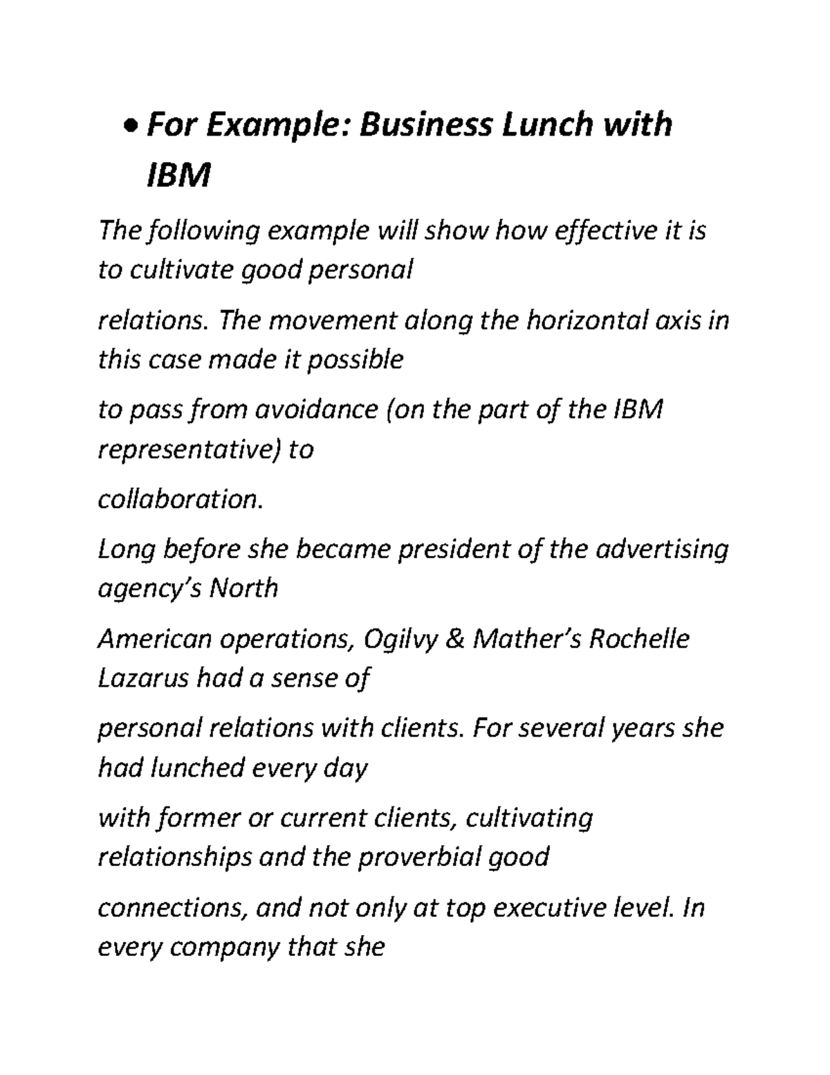 Business management prectice notes 29 - • For Example: Business Lunch ...