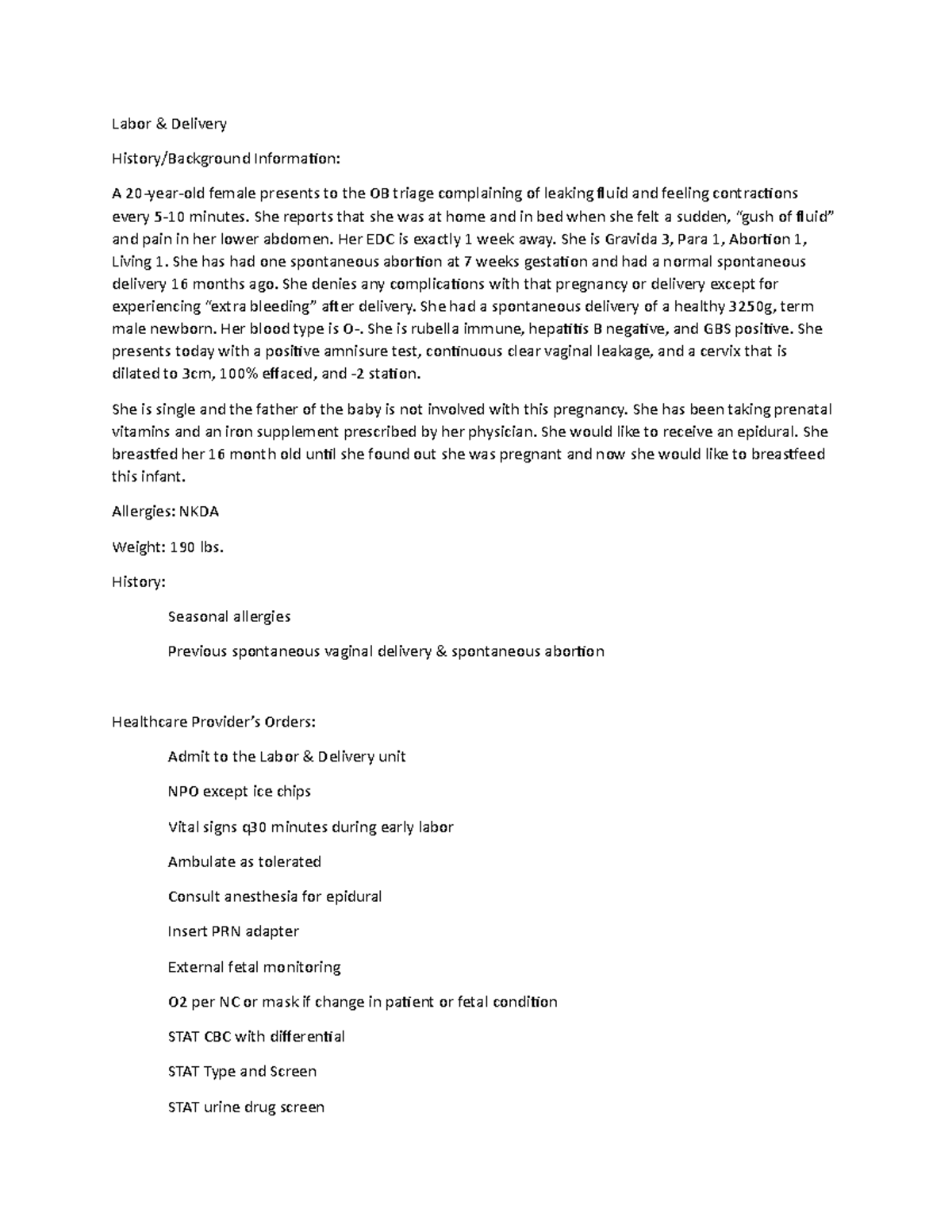 Labor & Delivery - NURS 2115 - Studocu