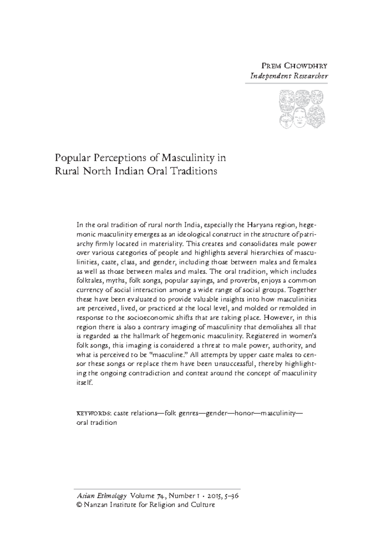 Popular Perceptions of Masculinity in Ru - Popular Perceptions of ...