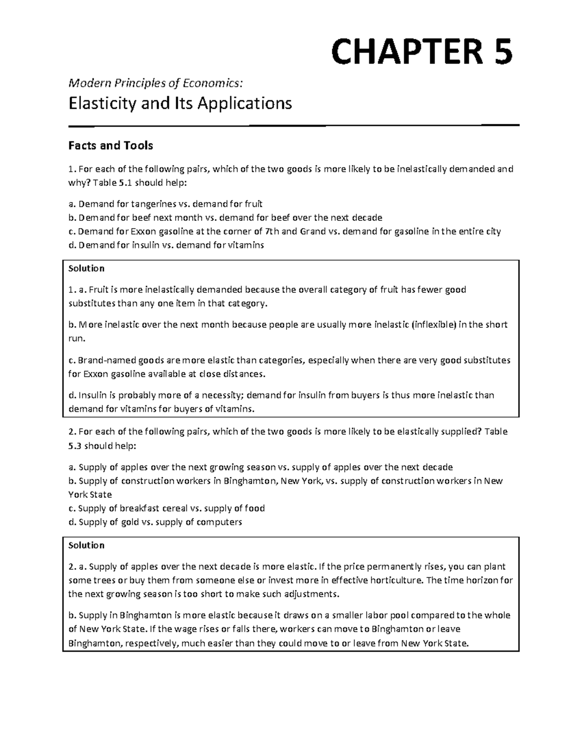Chapter 5 Solutions - CHAPTER 5 Modern Principles of Economics ...