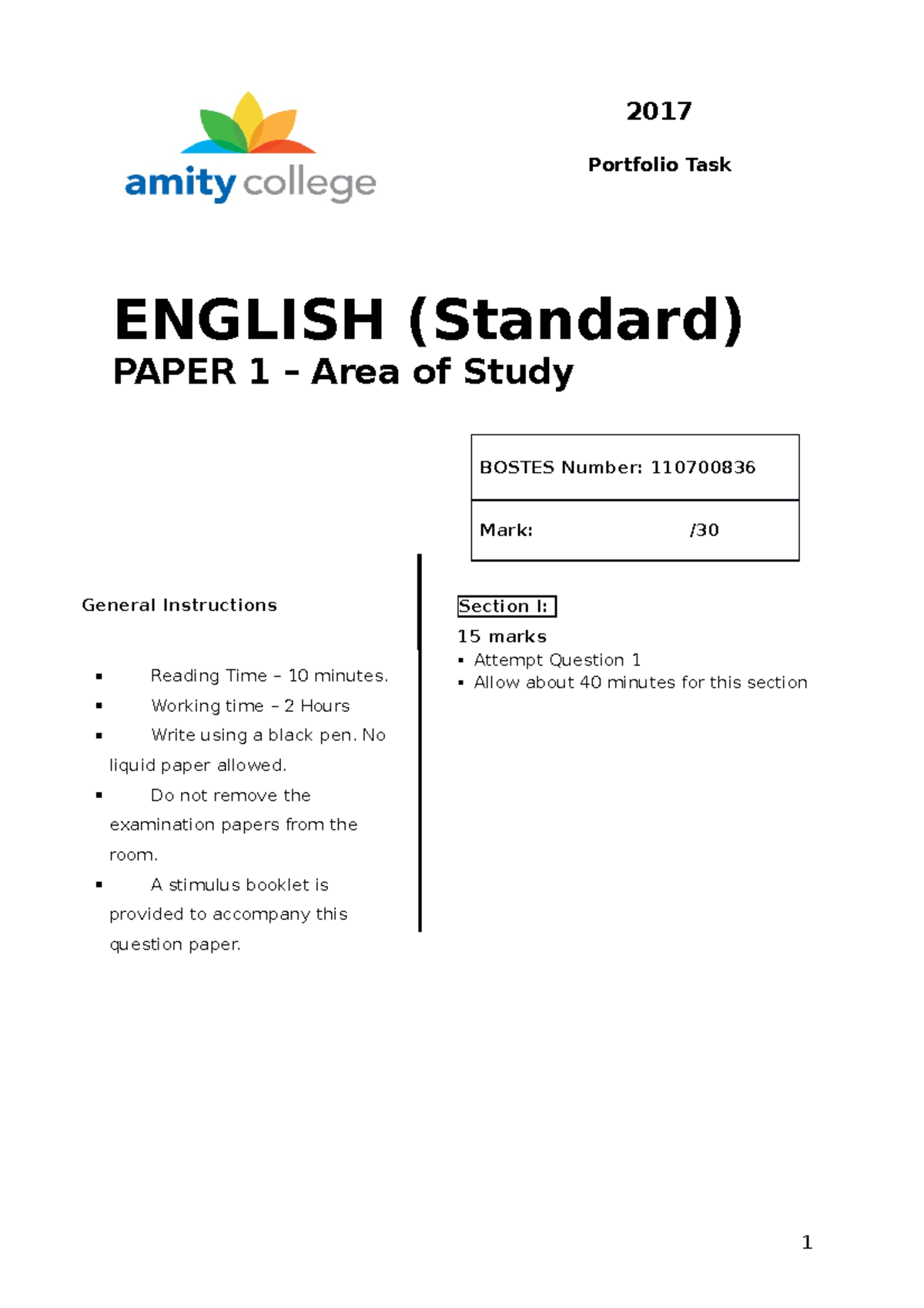 2017 Trials Paper English ENGLISH Standard PAPER 1 Area Of Study 2017-trials-paper-english-english-standard-paper-1-area-of-study