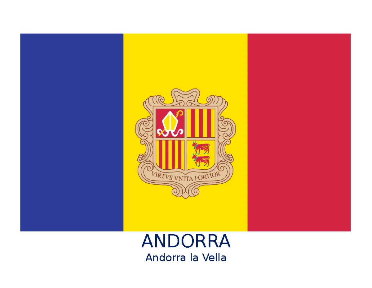 UN Countries BY Continent Western European States - ANDORRA Andorra la ...