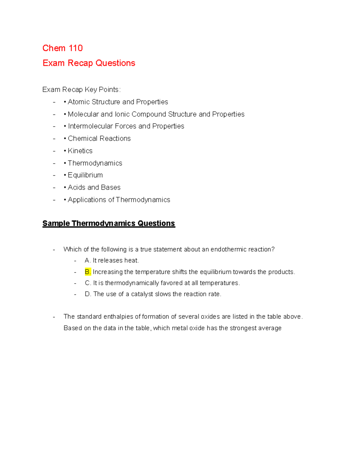 1.45 Chemistry 110 Summary Notes and Questions - Google Docs - Chem 110 ...
