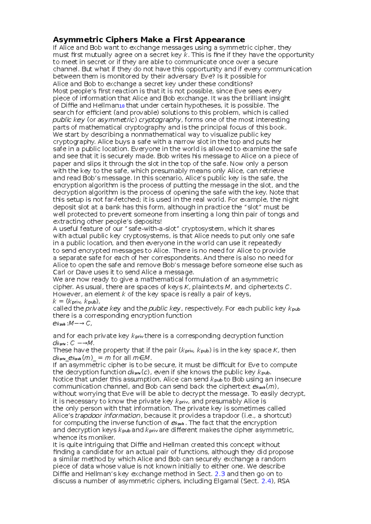 Assymetric ciphers - Asymmetric Ciphers Make a First Appearance If ...