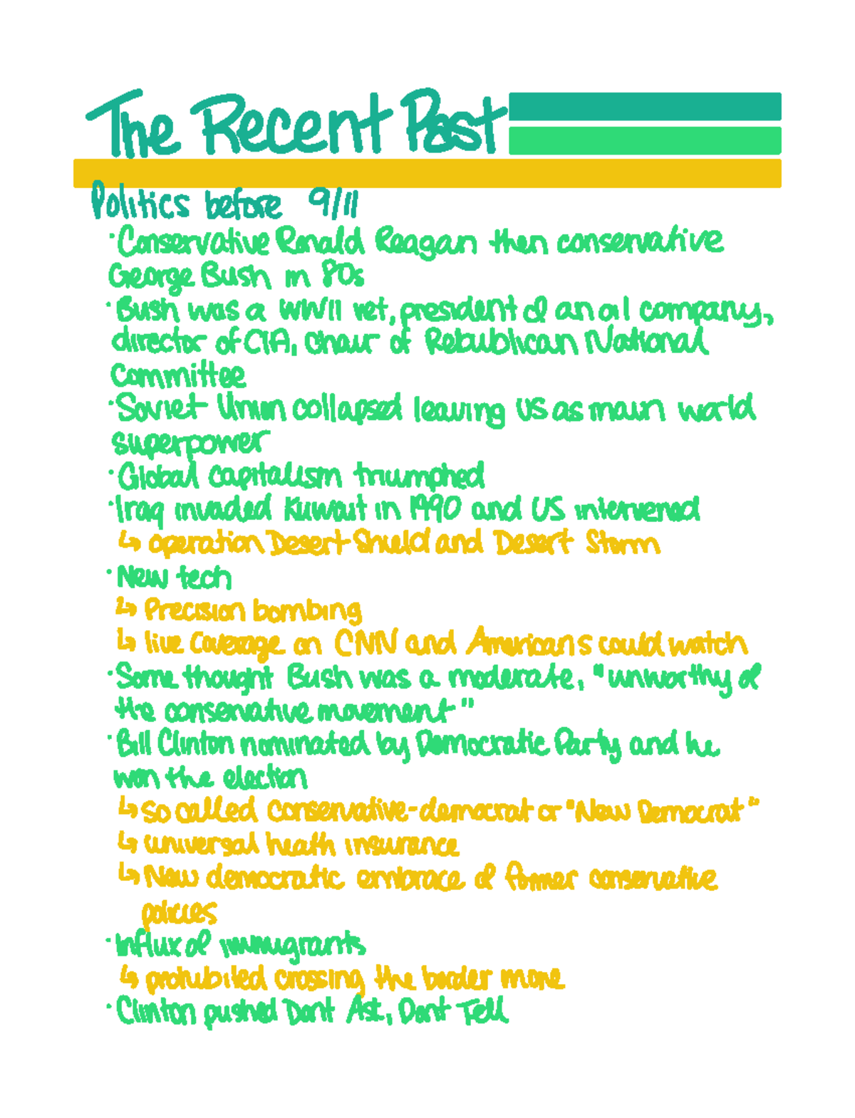 History Chapter 30 The Recent Past - The Recent Past Politics before ...