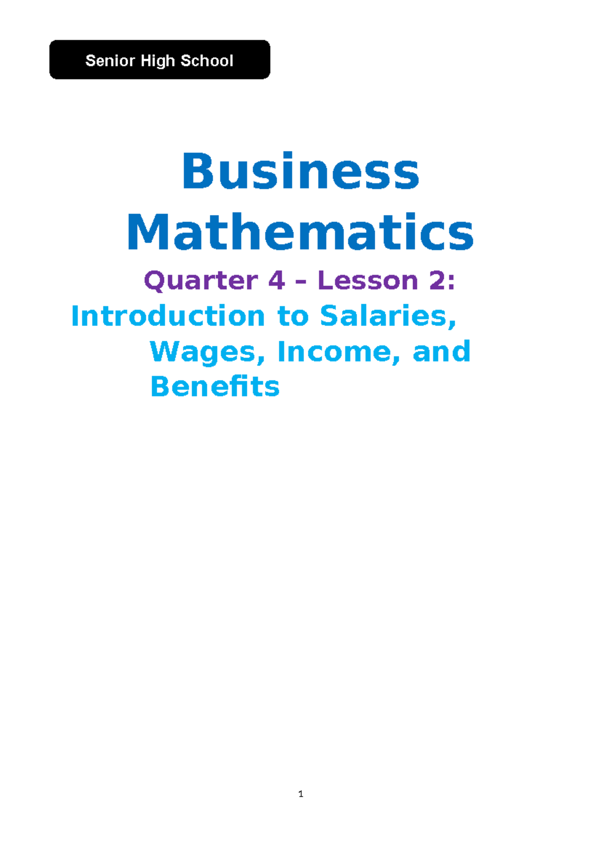 Business-Math q4 Lesson-2 Introduction-to-Salaries-Wages-Income-and ...