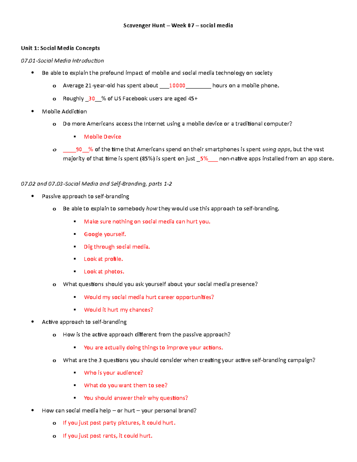 Scavenger Hunt 07-Social Media - Scavenger Hunt – Week 07 – social ...